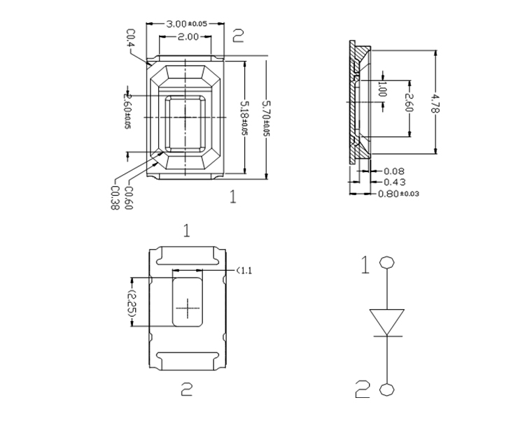 5730红色/橙/黄/绿/蓝/紫色/白光/LED照明安防IR发射发光二极管 - 直插式LED,LED接收头,LED发射管,深圳市超越光电有限公司